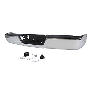 ACANII - For 2009-2018 Dodge Ram 1500 10-12 Ram 2500 3500 Truck Pickup Complete Chrome Steel Rear Step Bumper Assembly