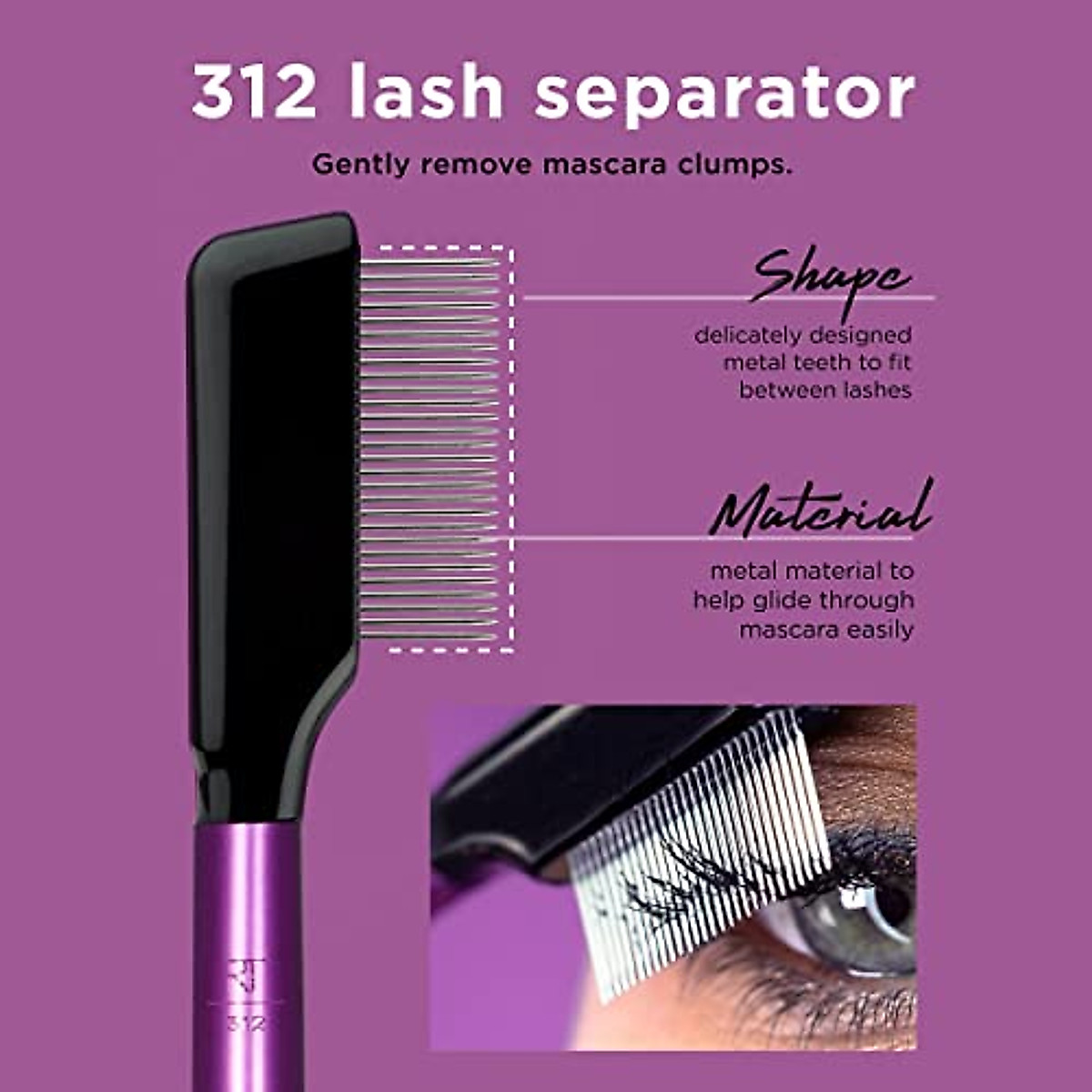 Real Techniques Everyday Eye Essentials Makeup Brush Kit, Eye Makeup Brushes for Eye Liner, Eyeshadow, Brows, & Lashes, Synthetic Bristles, Cruelty-Free & Vegan, 8 Piece Set