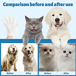 Nexnova™ Glove Wet Wipes for Pets Dogs and Cats, 5 pcs, Cleaning Deodorizing Bathing Hypoallergenic Grooming Unscented