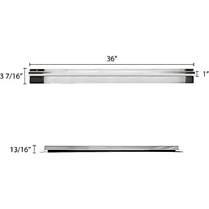 TrueCraftware- 36" Stainless Steel No Clip Check Holder Ticket Rack- Restaurant Ticket Holder Receipt Holder Order Ticket Holder Ticket RackBill Orders Display Rail for Kitchen Cafes Bar Restaurants