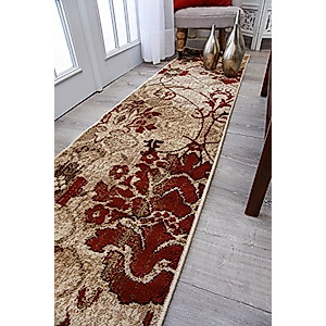 Modern Burgundy Rug Hallway Runners Cream Beige Area Rugs 2x7 Rug Clearance Contemporary Rugs Blue Cream Beige 2x8 Rug