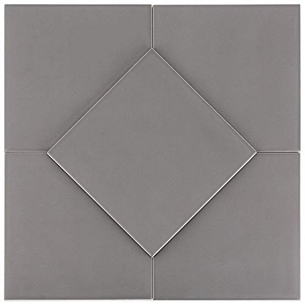 Oakland Gray 6 in. x 6 in. 7mm Matte Porcelain Floor and Wall Tile (44 Pieces 10.76 sq. ft. / Box)