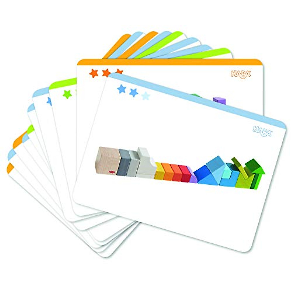 HABA Chromatix Wooden Blocks - 19 Piece Building Block Set - for Children Ages 3+