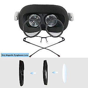 CALIDAKA 1pair Anti Blue Light Magnetic Eyeglasses Lens for Oculus-Quest 2 Anti Blue Light Lens, Oculus-Quest 2 Glasses Accessories,VR Glasses Accessories Anti-Blue Lens