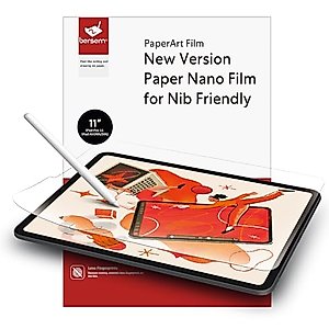 bersem 2 PACK Paperfeel Screen protector for iPad Pro 11 inch (2022/2021/2020/2018 Models) / iPad Air 5th / 4th Generation (10.9 inch), Matte PET film for Drawing, Anti-Glare, Easy Installation