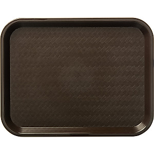 Carlisle FoodService Products Café Standard Cafeteria/Fast Food Tray, 11" x 14", Dark Brown (Pack of 2)