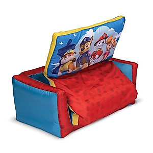 Paw Patrol Kids Sofa Bed, Children 2-in-1 Flip Open Inflatable Comfy Couch to Lounger, Toddler Nap Mat, Over 4ft Long