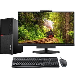 Lenovo ThinkCentre M720t Tower PC Bundle with Intel Core i7-8700 6-Core CPU, 32GB DDR4 RAM, 1TB NVMe SSD, Windows 10, 24 GEN3 Monitor, Keyboard, Mouse