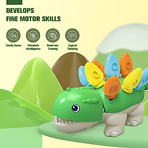 Tinabless Toddler Montessori Toys Learning Activities Educational Dinosaur Games - Gifts for 18 Month Age Boys Girls Kids