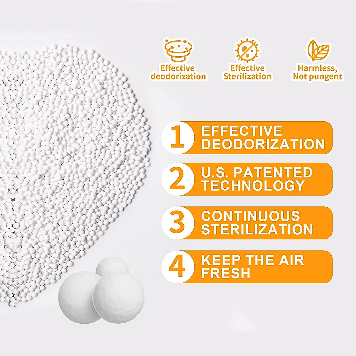 Taleva Cat Litter Deodorizer, Cat Litter Deodorizing Granules, Cat Litter Sterilization Deodorization Beads, Cat Litter Powerful Odor Eliminating Beads, Pet Mat Powerful Deodorizing Beads