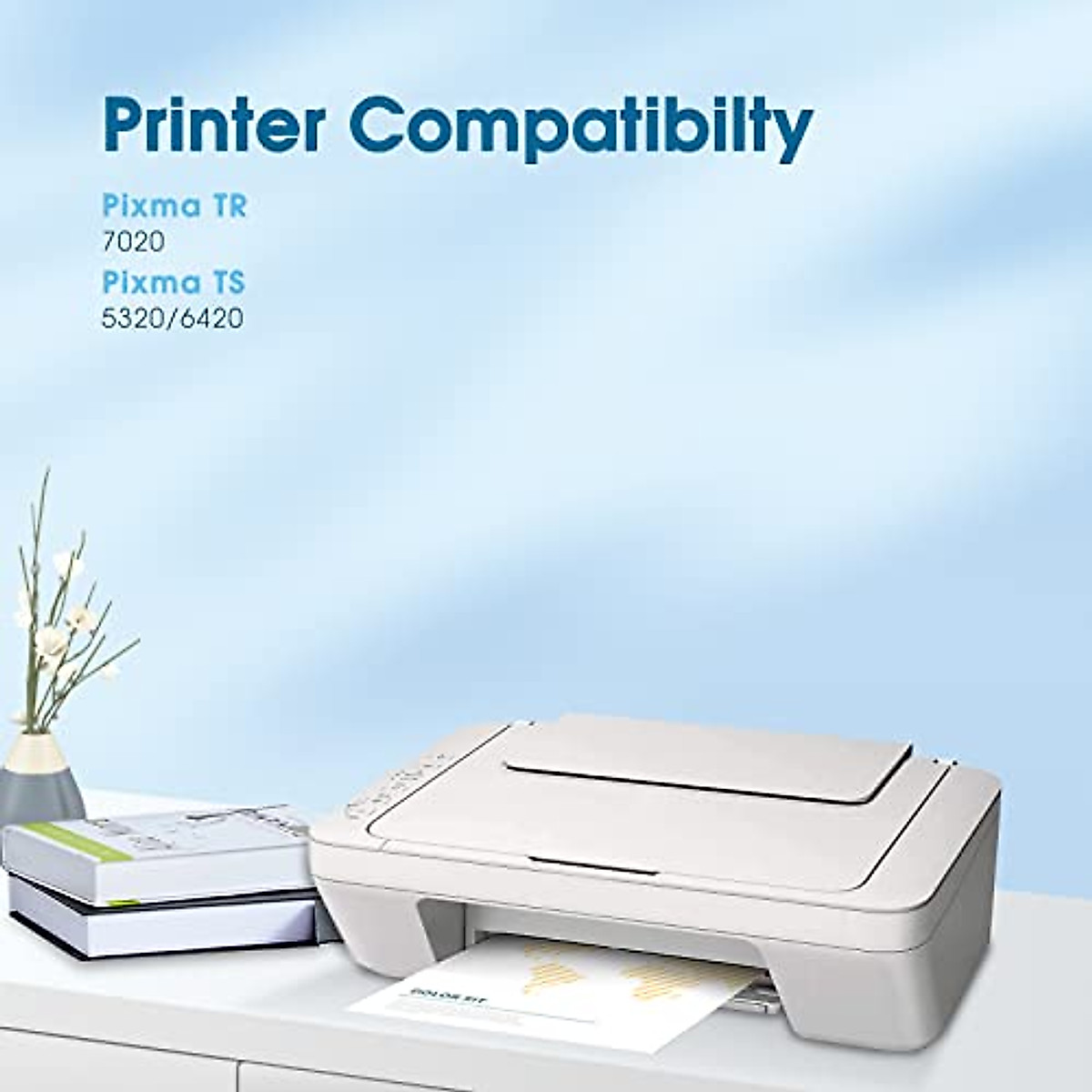 L2KB PG-260XL CL-261XL Ink Cartridge 260XL 261XL for Canon 260 and 261 Ink cartridges XL Canon 260 Black Ink for Canon Pixma TS5320 TS6400 TS6420 TR7020 Printers (1Black/1Tri-Color, 2PK)