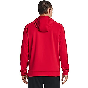 Under Armour Mens Big Logo ArmourFleece Hoodie, (600) Red/Red/Black, X-Large