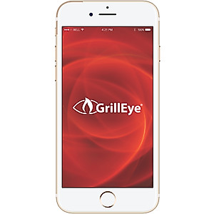 GrillEye GE0001 Smart Bluetooth Grilling & Smoking Thermometer, Red