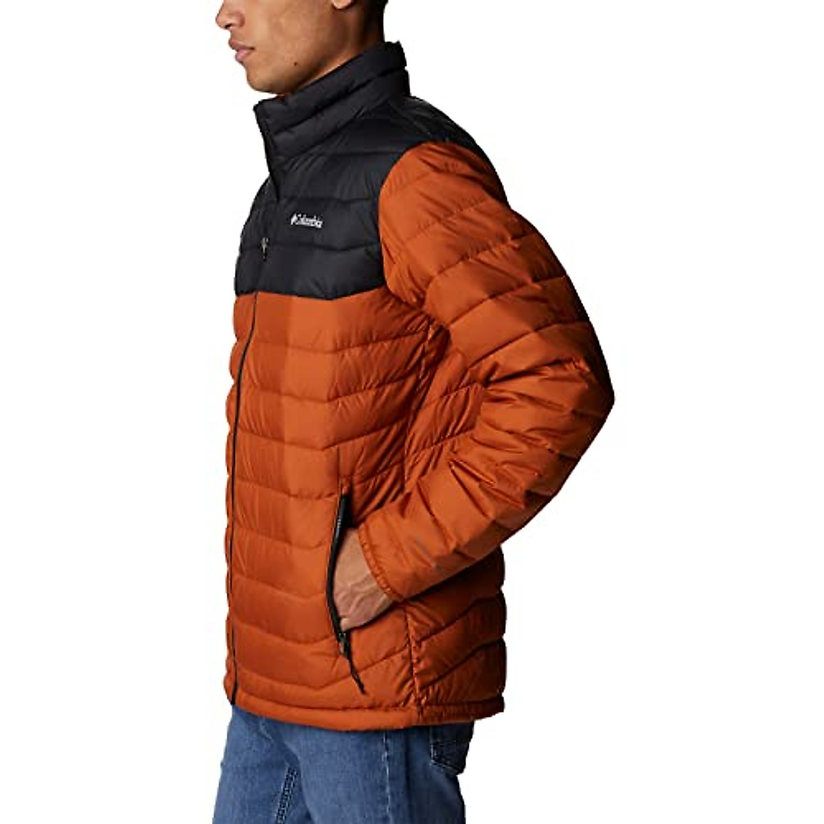 Columbia Men's Powder Lite Jacket, Warm Copper/Black, Medium
