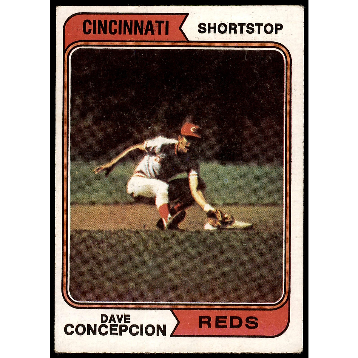 1974 Topps # 435 Dave Concepcion Cincinnati Reds (Baseball Card) VG/EX Reds
