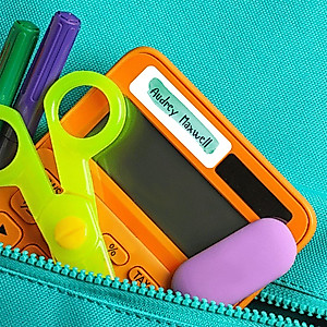 Custom Waterproof Dishwasher Safe Kid Name Labels for Daycare(128 Pack), Camp, School Supply, Baby Bottles, Lunch Boxes and Cups, Travel. Cute Personalized Design Name Stickers (Pattern 17)