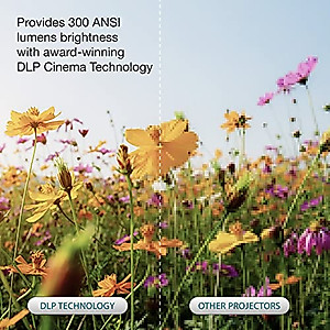 2024 Upgraded Portable Projector, EZCast J4 Rechargeable Movie Projector - Built-in Battery & Speaker - 1080P Pico Projector, Camping Projector, Compatible w/HDMI, USB, iPhone, Android, Tablet, Laptop