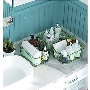 Txtsegose Clear Plastic Storage Bins,Bathroom Organizer and Kitchen Organization, Pantry Organization and Storage, Acrylic Organizers for Fridge, Freezer, BPA-Free Egg Organizer