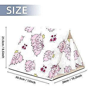 enheng Small Pet Hideout Cute Pigs Flowers Hamster House Guinea Pig Playhouse for Dwarf Rabbits Hedgehogs Chinchillas