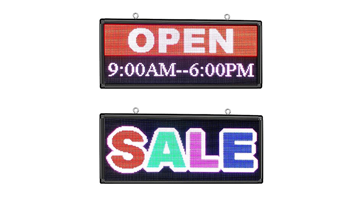 Color Trade P6 Outdoor LED Sign - Full Color, High-Res 40x18 Inches