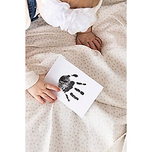 Little Pear Clean-Touch Babyprint Ink Pad, No Touch Ink Pad for Baby, Handprint or Footprint Keepsake, Black Ink
