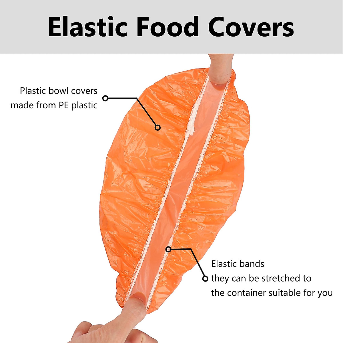 Evenpop 40Pcs Reusable Elastic Food Bowl Storage Covers, Plastic Bowl Covers, Fresh Keeping Bags Food Plastic Wrap, Bowl Covers Stretch Reusable Food Covers for Outside Picnic Kitchen