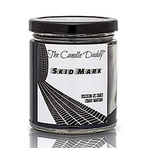 Skid Mark- Burnt Rubber Scented Candle - 6 oz jar Candle - up to 40 Hour Burn - Made in USA