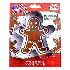 Gingerbread Man Cookie Cutter, Premium Food-Grade Stainless Steel, Dishwasher Safe