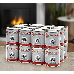 BOWERY HILL Contemporary 24 Pack of 13 oz Isopropyl Alcohol Gel Fuel Cans for Indoor and Ourdoor Fireplaces