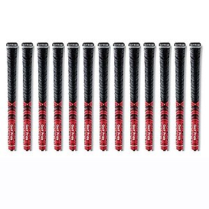 Golf Pride New Decade Multicompound (MCC) Midsize Red 13 Piece Golf Grip Bundle