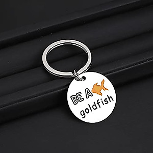 FOTAP Be A Goldfish Keychain Inspire Gift Believe Keychain Motivational Gift (Goldfish Keychain)