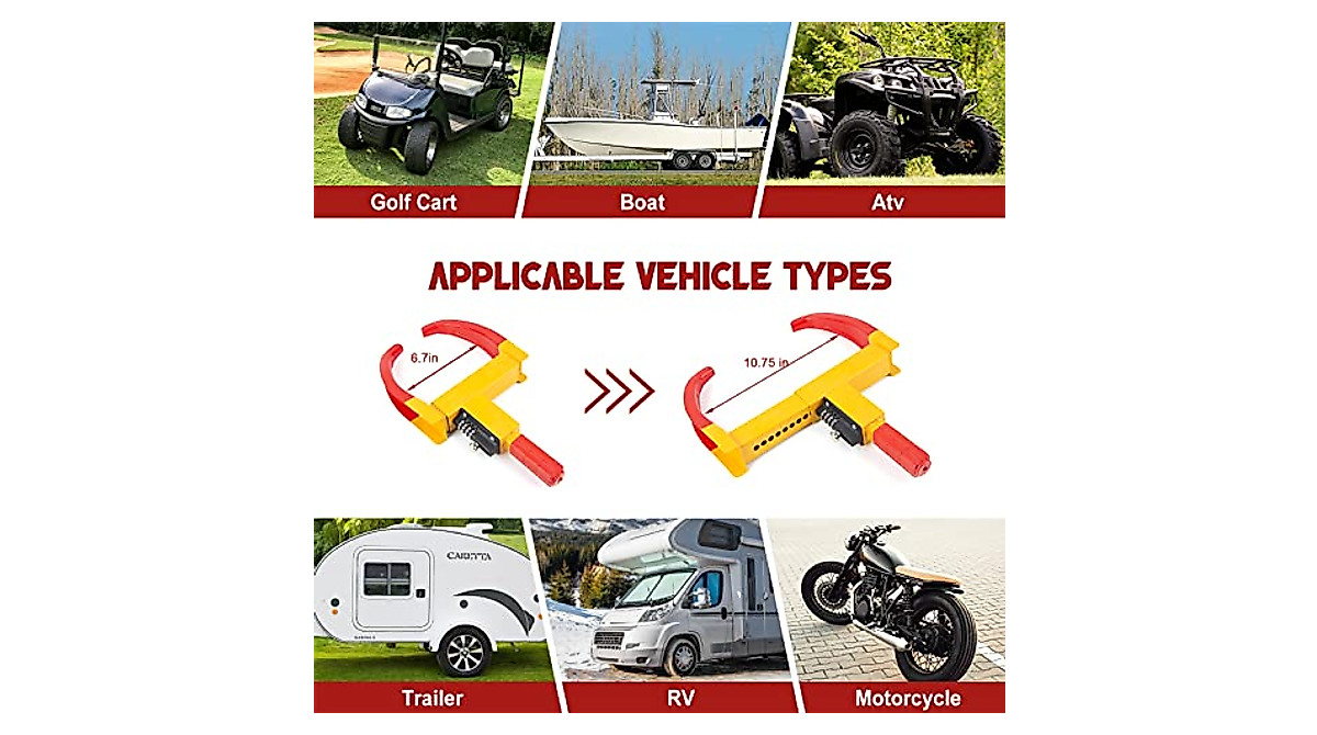 High Security Wheel Clamp Lock for Cars & Trucks