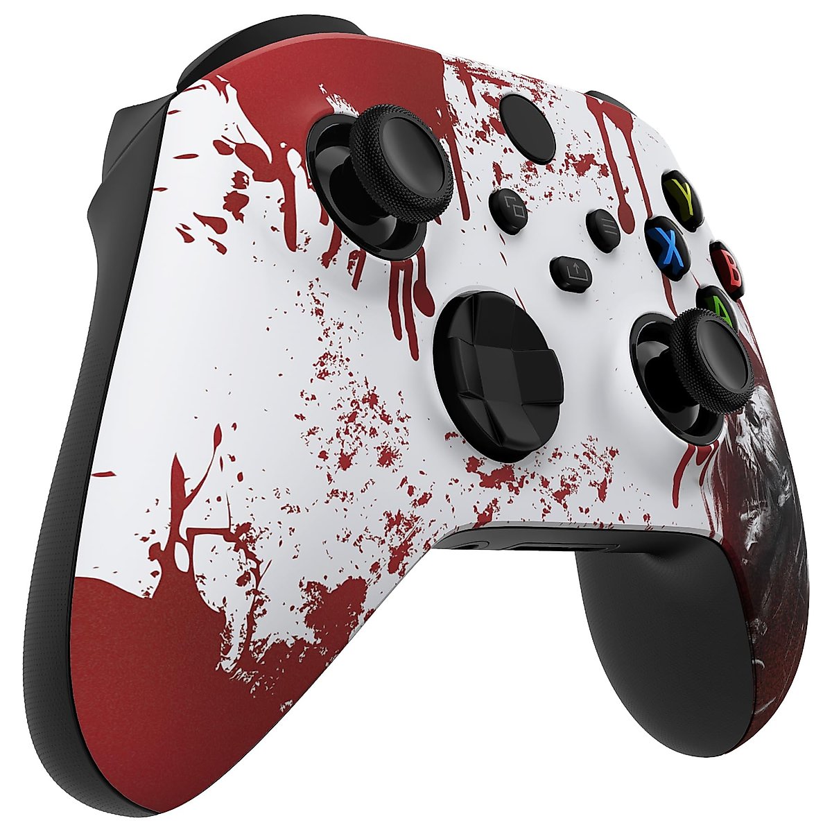 eXtremeRate ASR Version Custom Shell for Xbox Core Wireless Controller - Anti Sticks Rubbing Rings - Replacement Accessories Front Cover Faceplate for Xbox Series X & S Controller - Blue Flame