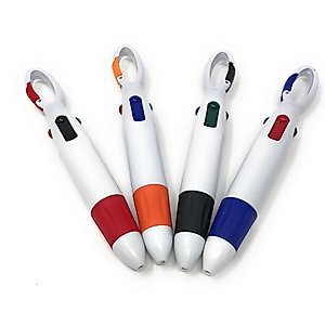 Funiverse 20 Bulk Multi-Colored Ink Shuttle Pen with Carabiner Clip Assortment