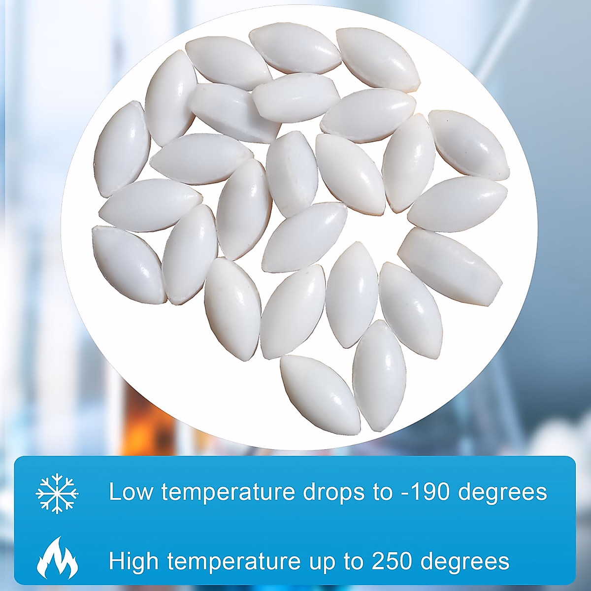 Magnetic Stirrer Stir Bar PTFE Magnetic Mixer Stir Bars (5X10mm, Olive Shape, 10pcs)