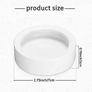 Meanplan 4 Pieces Reptile Water Food Bowl Terrarium Bowls Worm Dish Ceramic Pet Bowls Mini Reptile Food Ceramics Water Bowl Anti-Escape Mini Reptile Feeder for Lizard Anoles Bearded Dragons