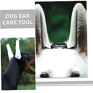 BUGUUYO 1Set Dog Ear Stand Up Support Tool with Puppy Ear Support Tape for Dog Ear Care and Maintenance for Doberman and Other Breeds