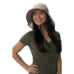 Sun Protection Zone Unisex Floppy Sun Hat (Khaki with Olive Trim)