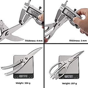 Heavy Duty Forged Poultry Shears,SinYe All PurPose Kitchen Shears with Magnetic Holder for Fridge,Pack of 2