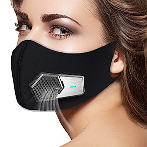 Personal Smart Electric Air Face Mask,Reusable Wearable Air Purifiers Mask,With Fan for Air Supply, Used for Cycling,Running, Weeding, Outdoor Sports
