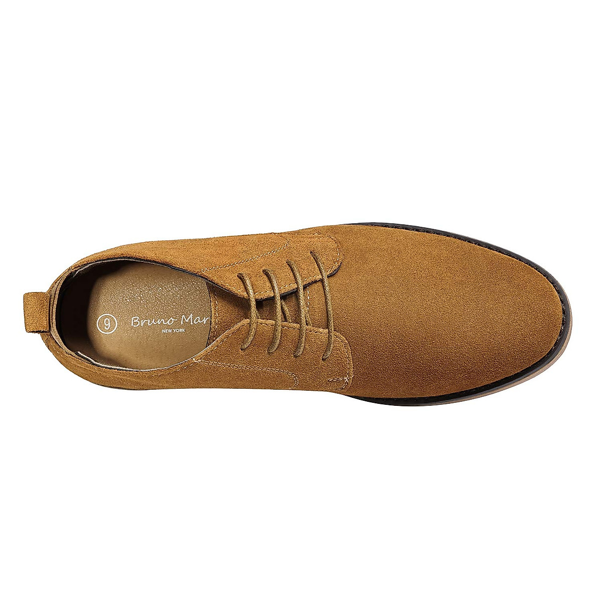 Bruno Marc Men's Chukka Camel Suede Leather Chukka Desert Oxford Ankle Boots Size 10 M US