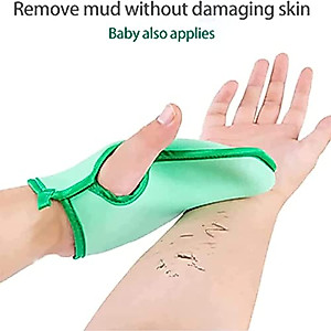 AAOCLO Upgraded Exfoliating Glove, Sponge Bath Wipe Gloves, Painless Back Scrub, Bath Towel, Mud Scrub Towel, Bath Artifact