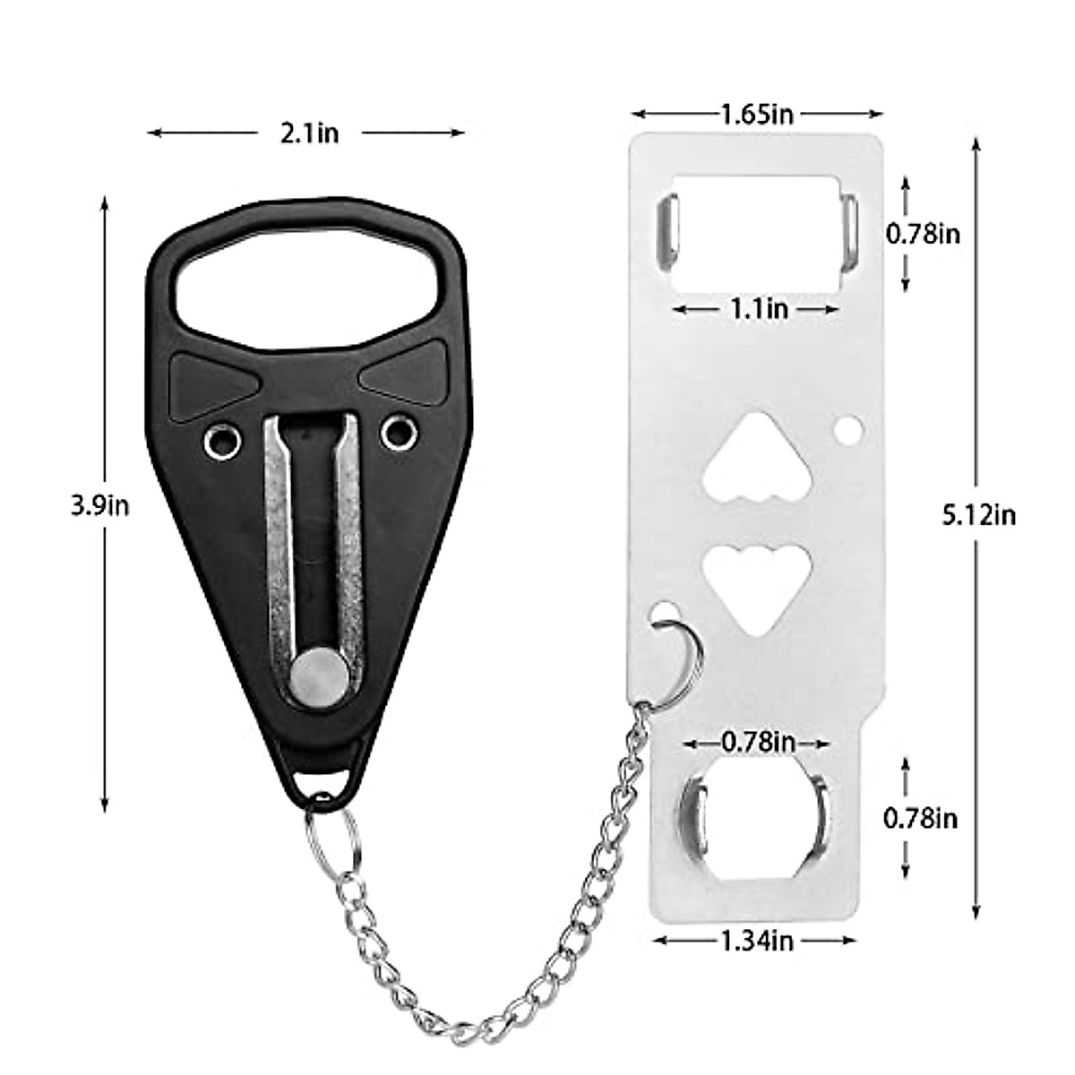 Portable Door Lock for Hotel and Home Security, Door Lock Self-Defense Door Safety Device for Travel, Apartment, Living Motel, AirBNB, School Dorm