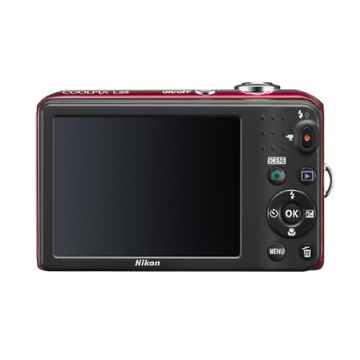 Nikon COOLPIX L28 20.1 MP Digital Camera with 5x Zoom Lens and 3" LCD (Red) (OLD MODEL)