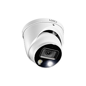 Lorex E892DD Indoor/Outdoor 4K Ultra HD Smart Deterrence IP Dome Camera White (4 PK)