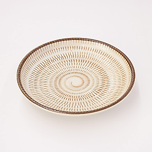 Product of Gifu Japan Mino Ware Serving Plate, 7.5 inch, Beige, Mino-Mingei, Japanese Ceramic Plate, Microwave/Dishwasher Safe