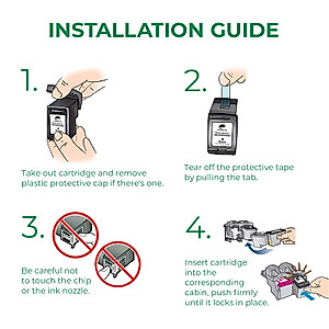 COLORETTO Remanufactured Printer Ink Cartridge Replacement for HP 67XL 67 XL to use with DeskJet 2755 2752 Envy 6052 6055 DeskJet Plus 4140 4155 4158 High Yield (1 Black , 1 Color) Combo Pack