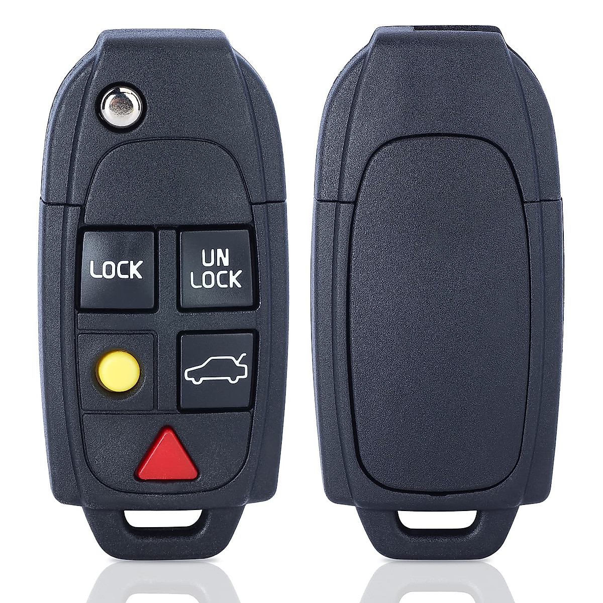 Beefunny Replacement Folding Remote Key Case Fob 5 Button for Volvo XC70 XC90 2003-2014 (1)