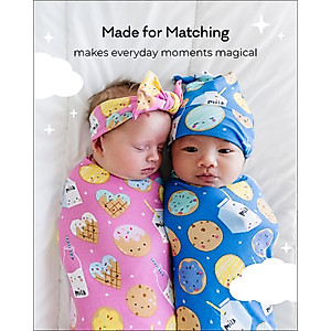 Little Sleepies Newborn Swaddle + Headband Set, Viscose from Bamboo Baby Wrap, Sunshine