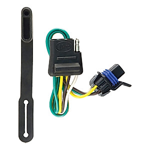 CURT 56096 Vehicle-Side Custom 4-Pin Trailer Wiring Harness, Fits Select Cadillac SRX , Black